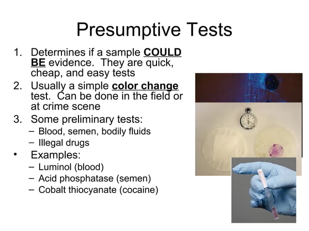 Presumptive Tests For Blood | PPT