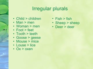plurals | PPT