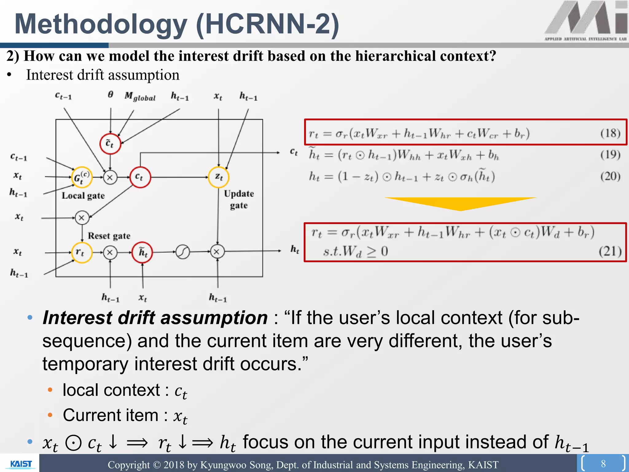 Hierarchical Context enabled Recurrent Neural Network for Recommendation | PPT