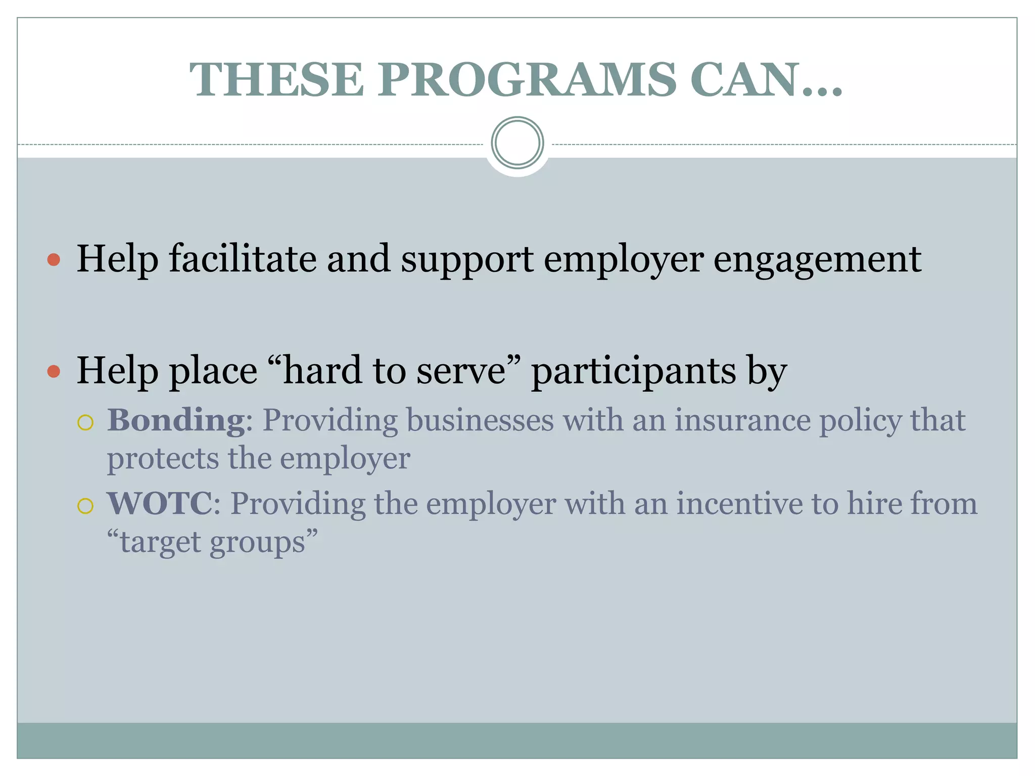 Federal Bonding Program | PPT