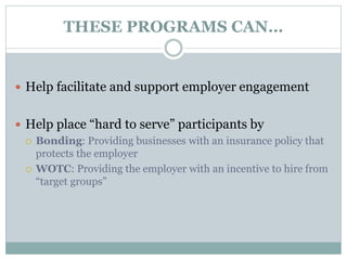 Federal Bonding Program | PPT