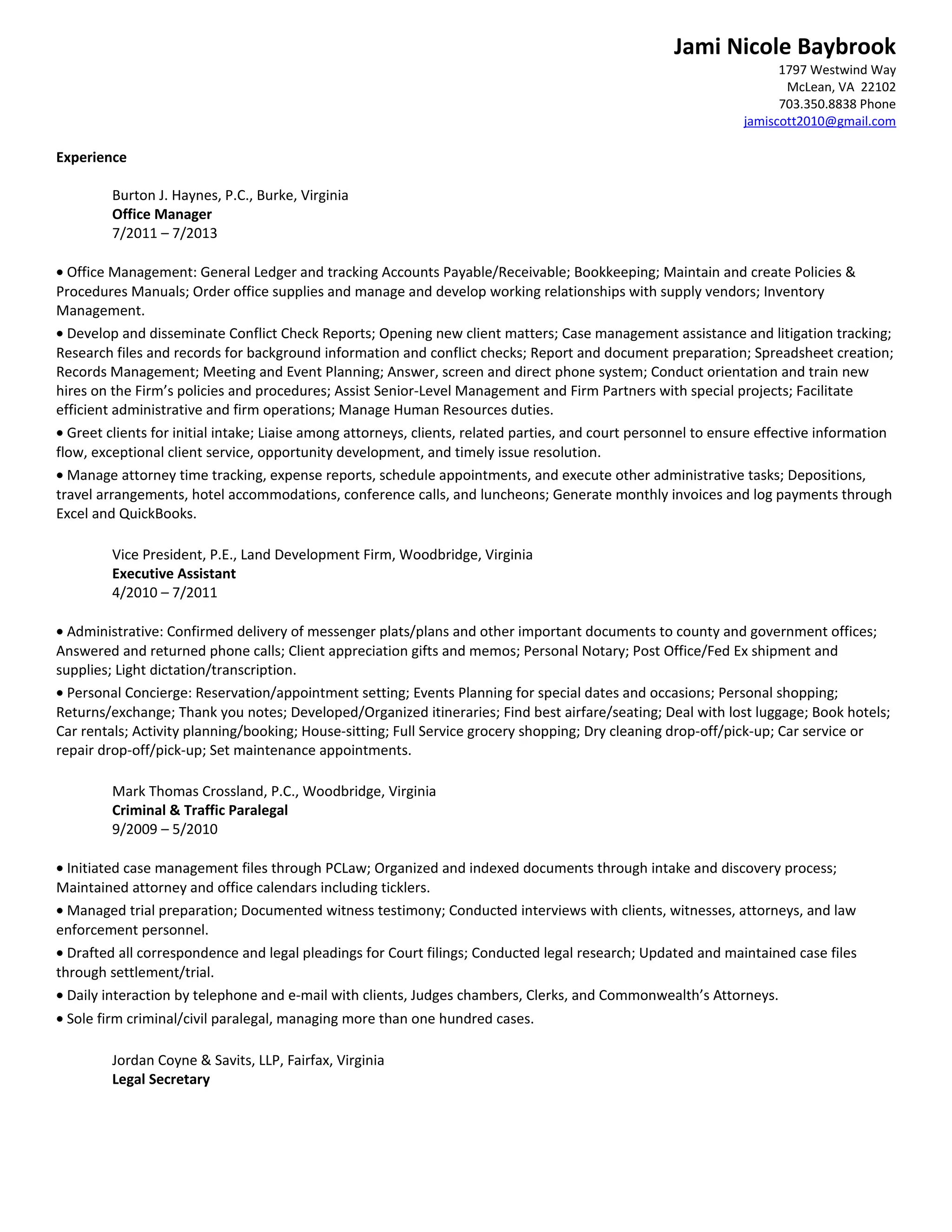 Jami Baybrook - Resume | DOC