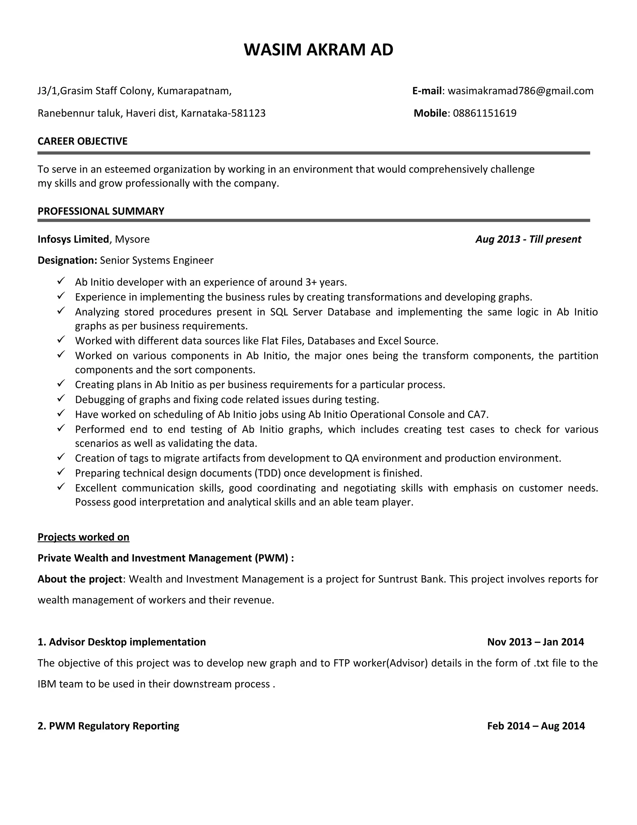 wasim_resume (1) | PDF