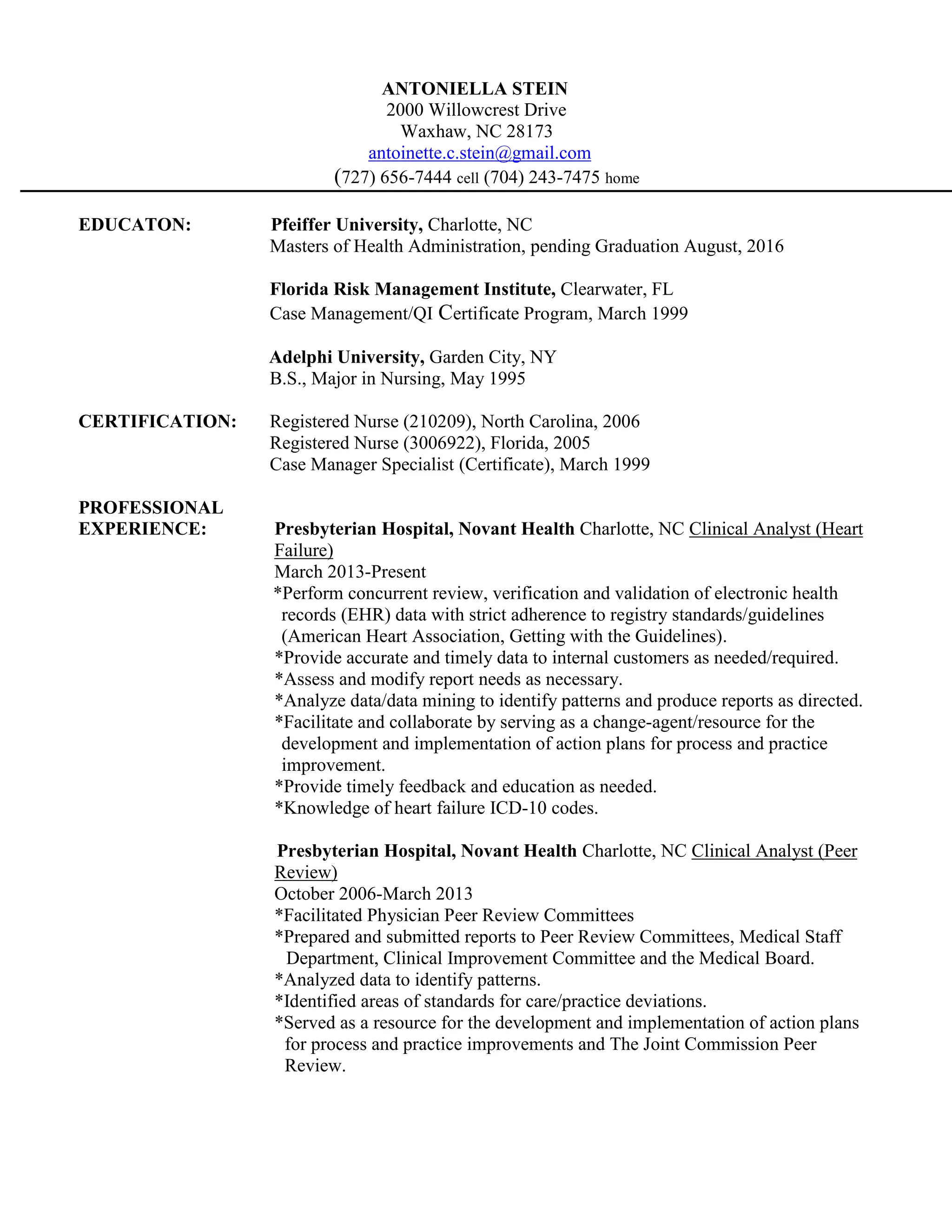 Antoniella_Stein_Resume_5.22.16