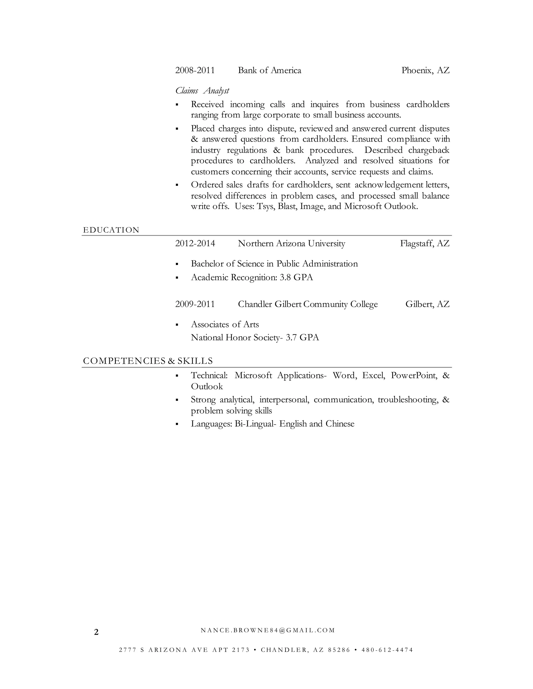 Nancy L Marquez 2016 Resume | PDF
