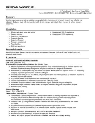 Raymond Sanchez Jr resume-cv | DOCX
