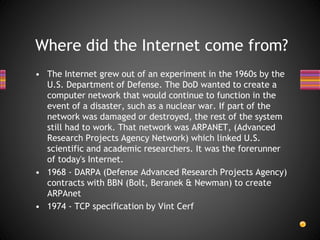 Internet 130615022622-phpapp02 | PPTX | Computer Networking | Computing