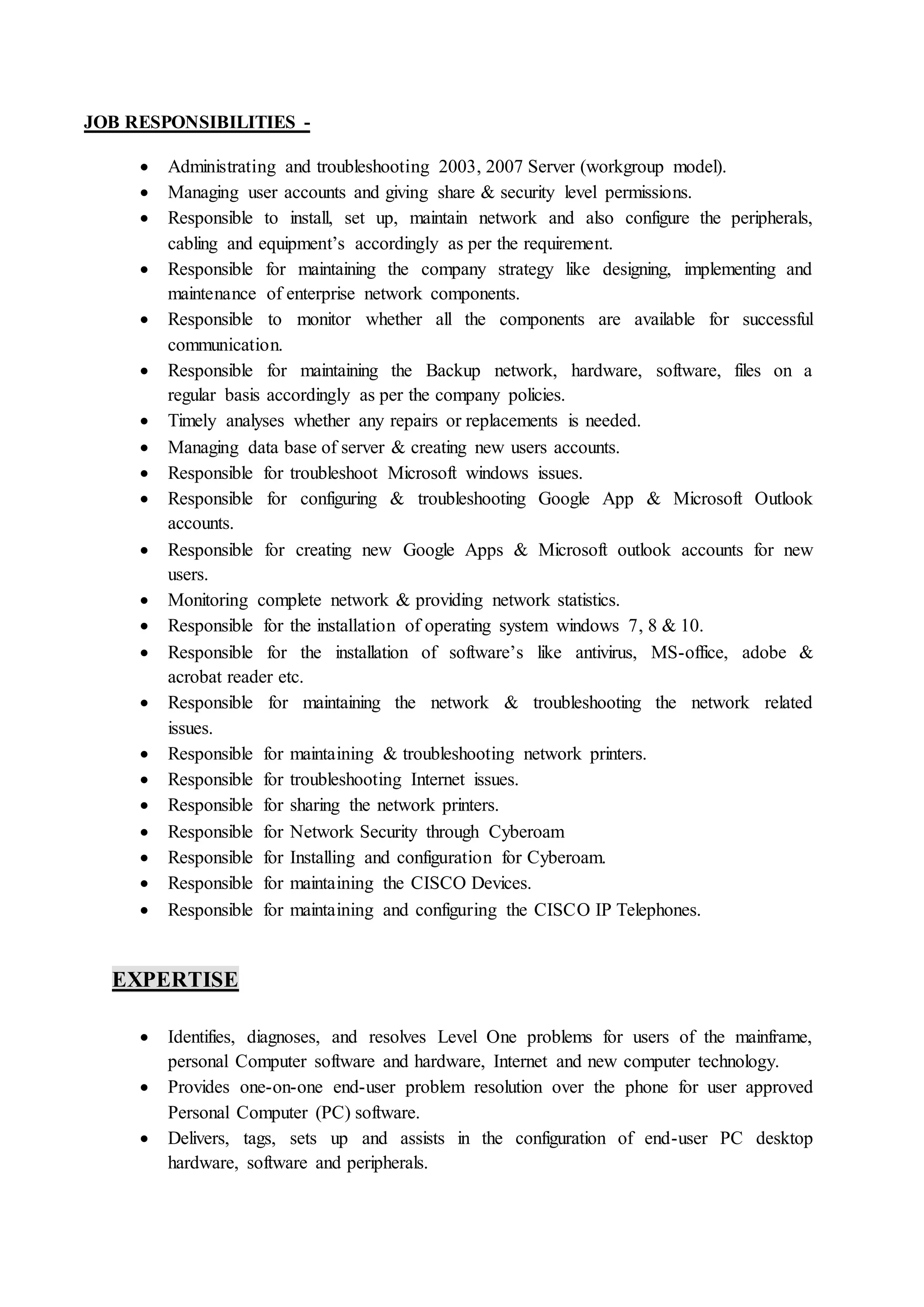 CV Ahmed (Network Eng.) | DOCX