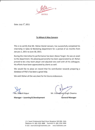Letter of recommendation-Mr.Cheema | PDF