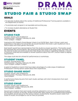 Studio Fair 2016 Proposal | PDF