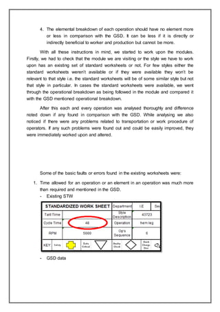 Standardization & digitalization of sewing operations | DOCX