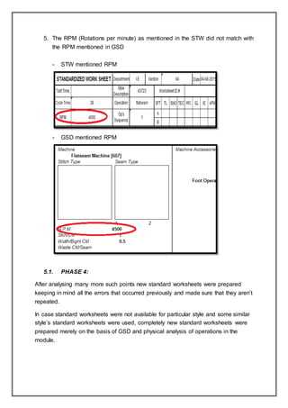 Standardization & digitalization of sewing operations | DOCX