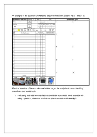 Standardization & digitalization of sewing operations | DOCX