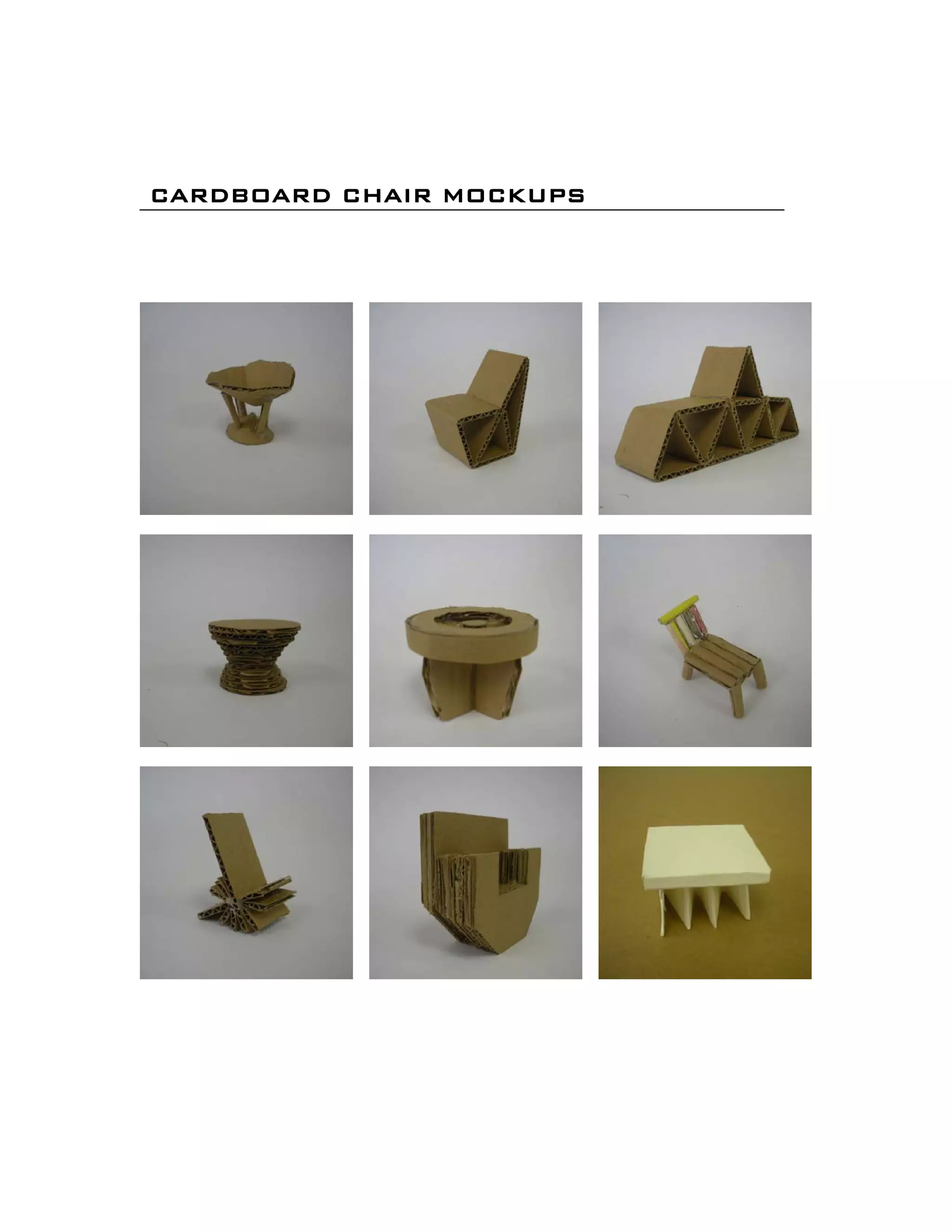 Cardboard Chair Project | PDF