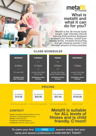 Metafit A5 Flyer | PDF