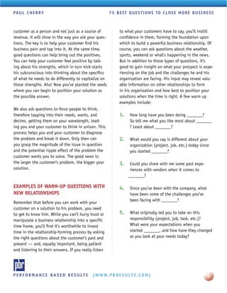 75 Best Questions | PDF | Sales | Business