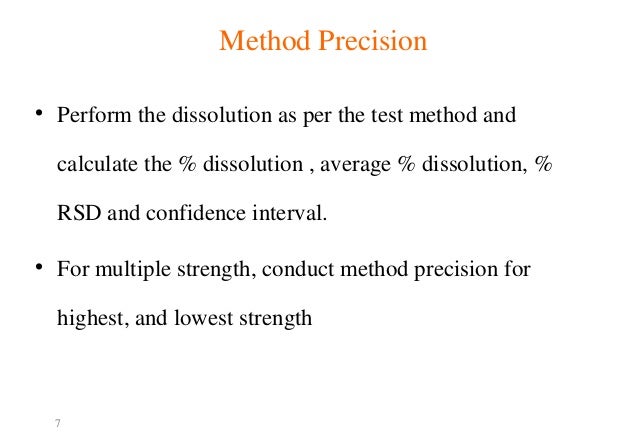 Dissolution Method Validation Ppt Slide