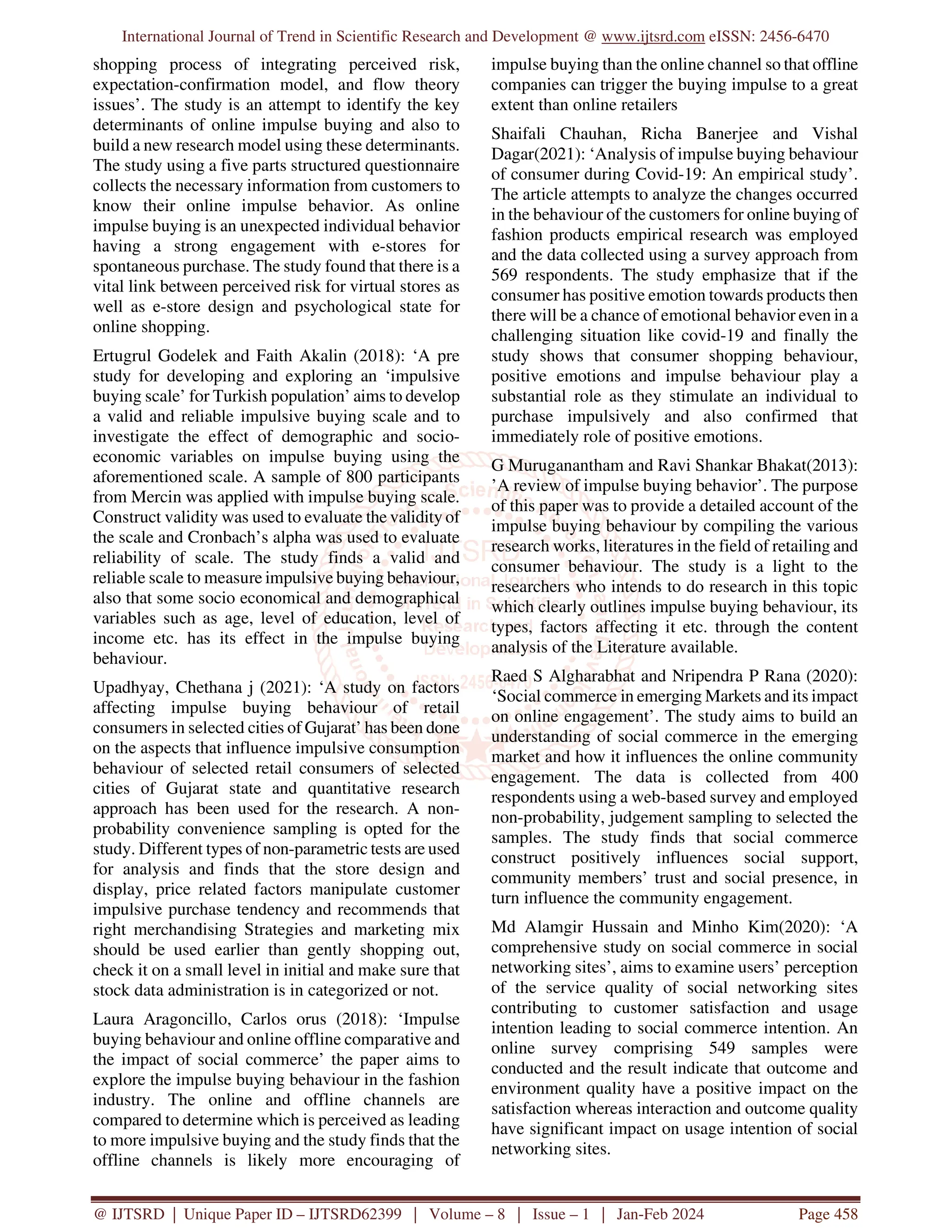 Consumers’ Impulsive Buying Behavior in Social Commerce Platforms | PDF