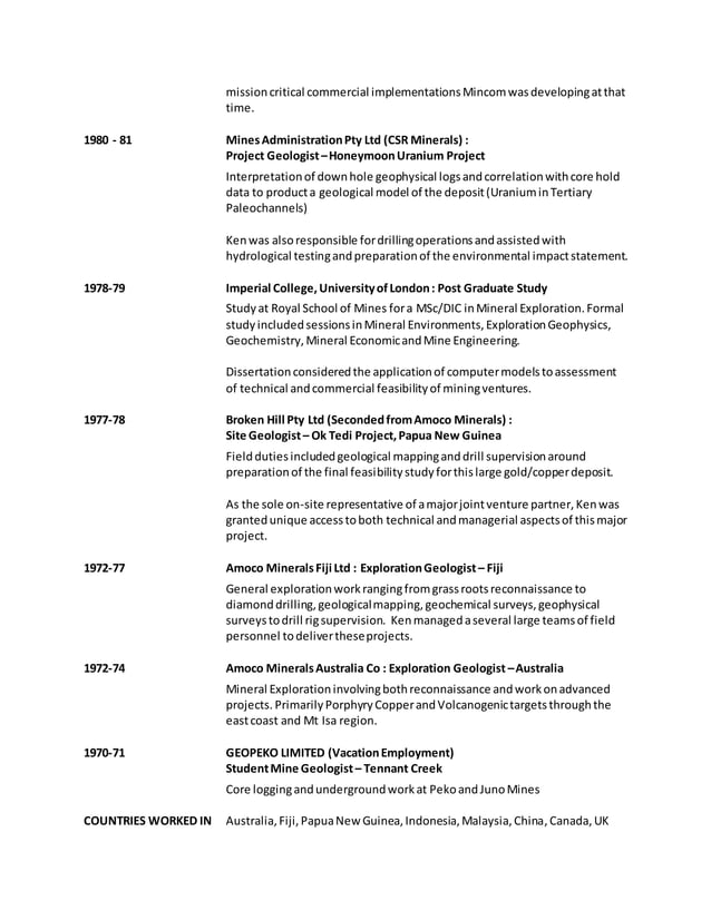resume KM | DOCX | Geology | Science