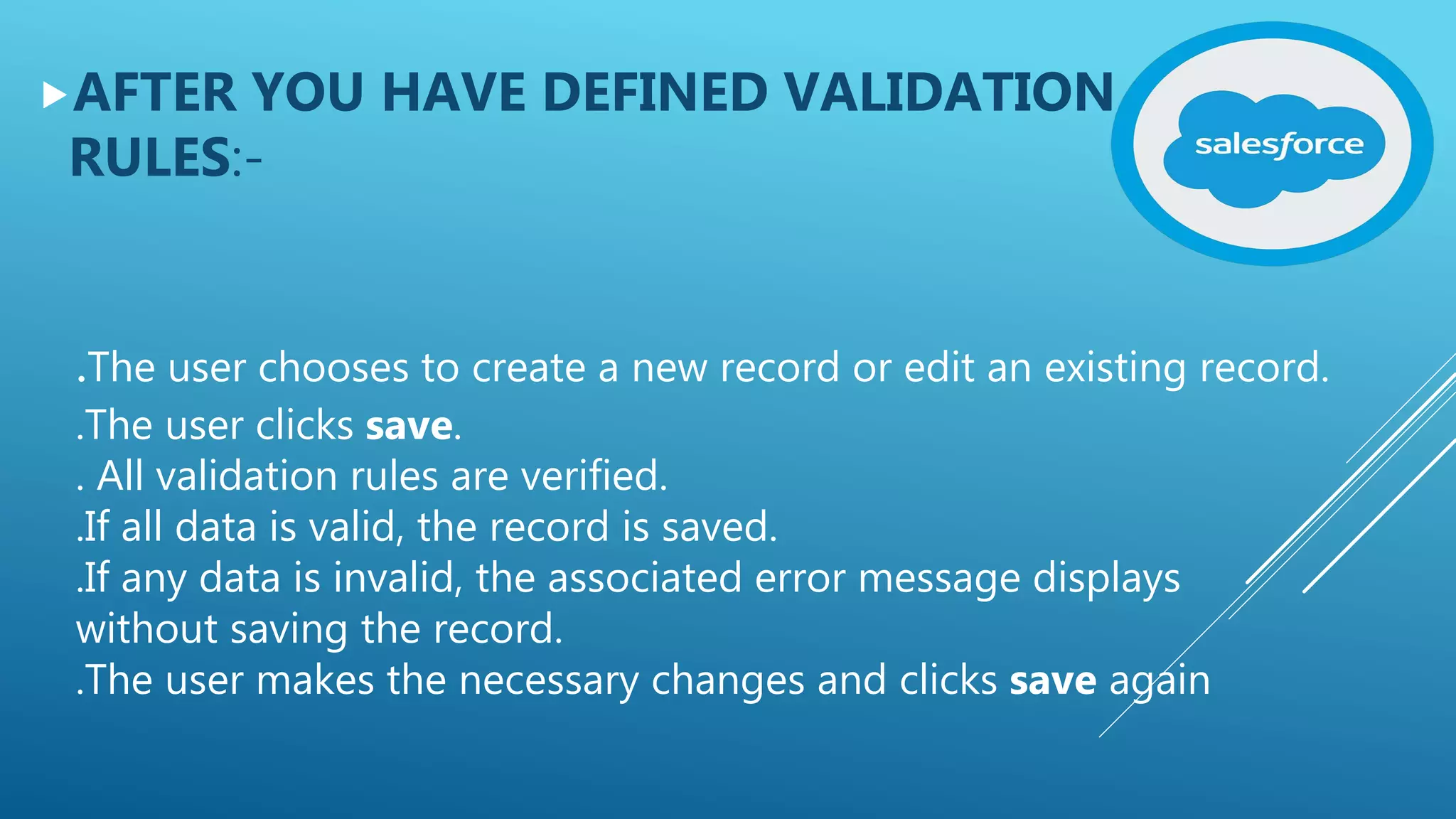 Introduction to Salesforce validation rules new | PPTX