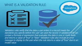 Introduction to Salesforce validation rules new | PPTX