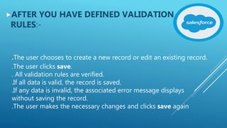 Introduction to Salesforce validation rules new | PPTX