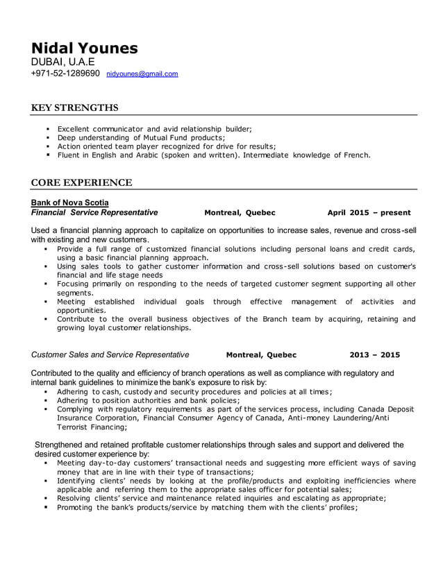 Resume Emirat | DOCX | Consumer Banking | Personal Finance