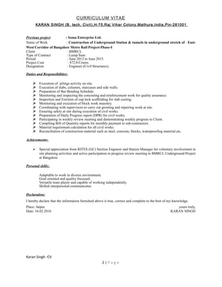 Karan Singh-CV | PDF