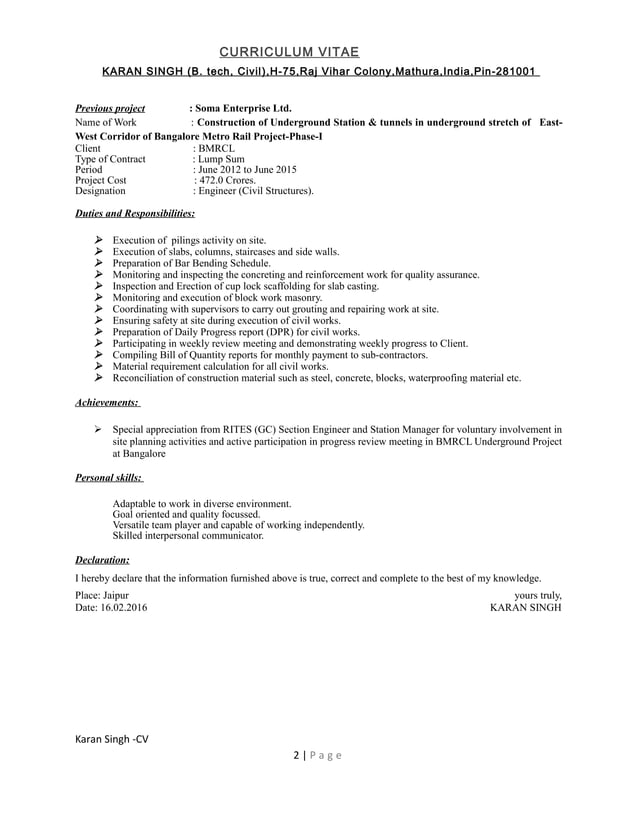 Karan Singh-CV | PDF