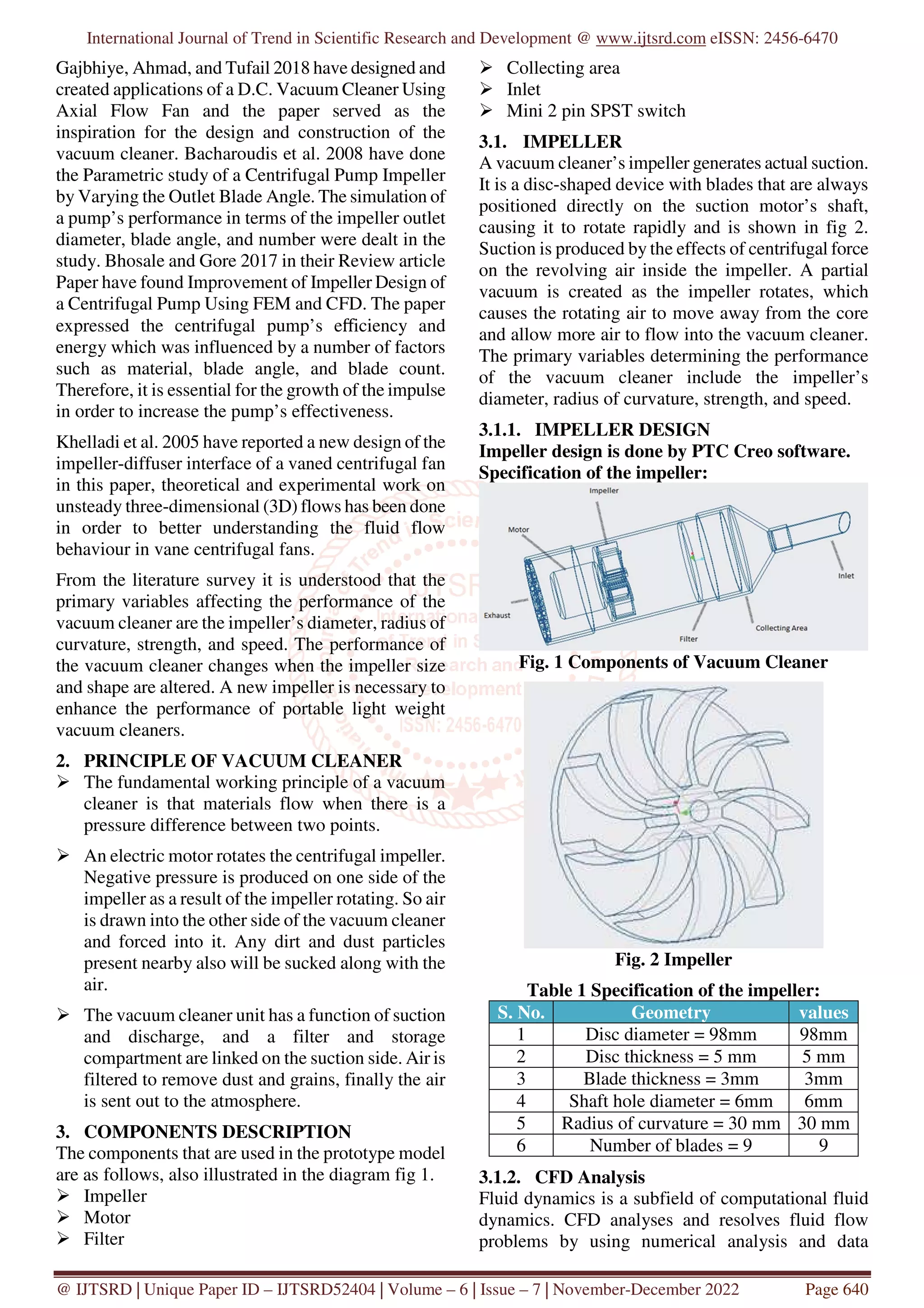 Design and Development of a Low Cost Handheld Vacuum Cleaner | PDF