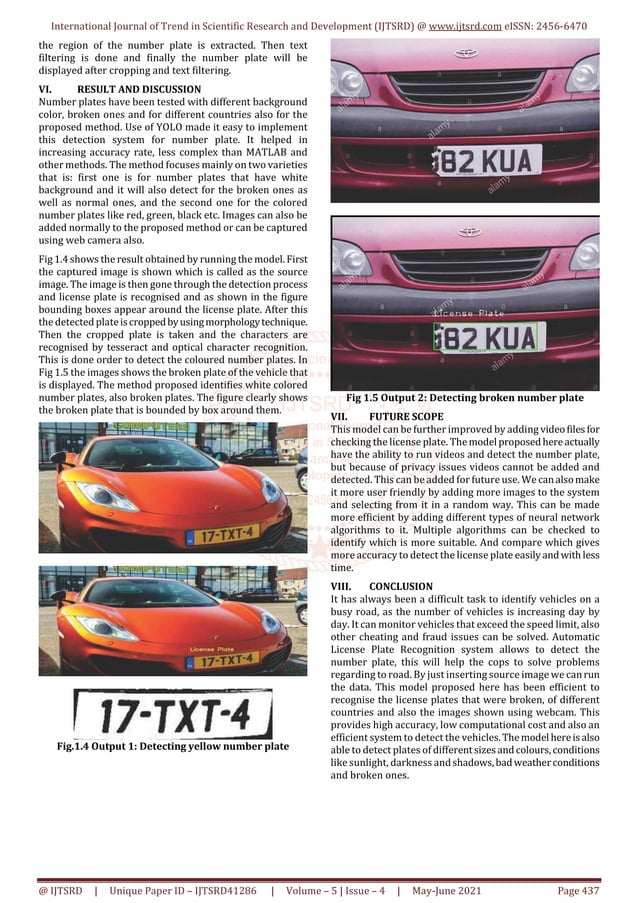 Detection Of Number Plate Using Yolo Pdf