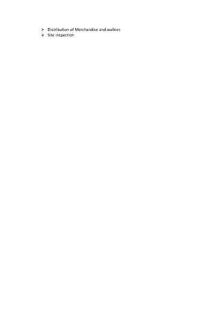 EVENT WORK EXPERIENCE | DOCX | Events