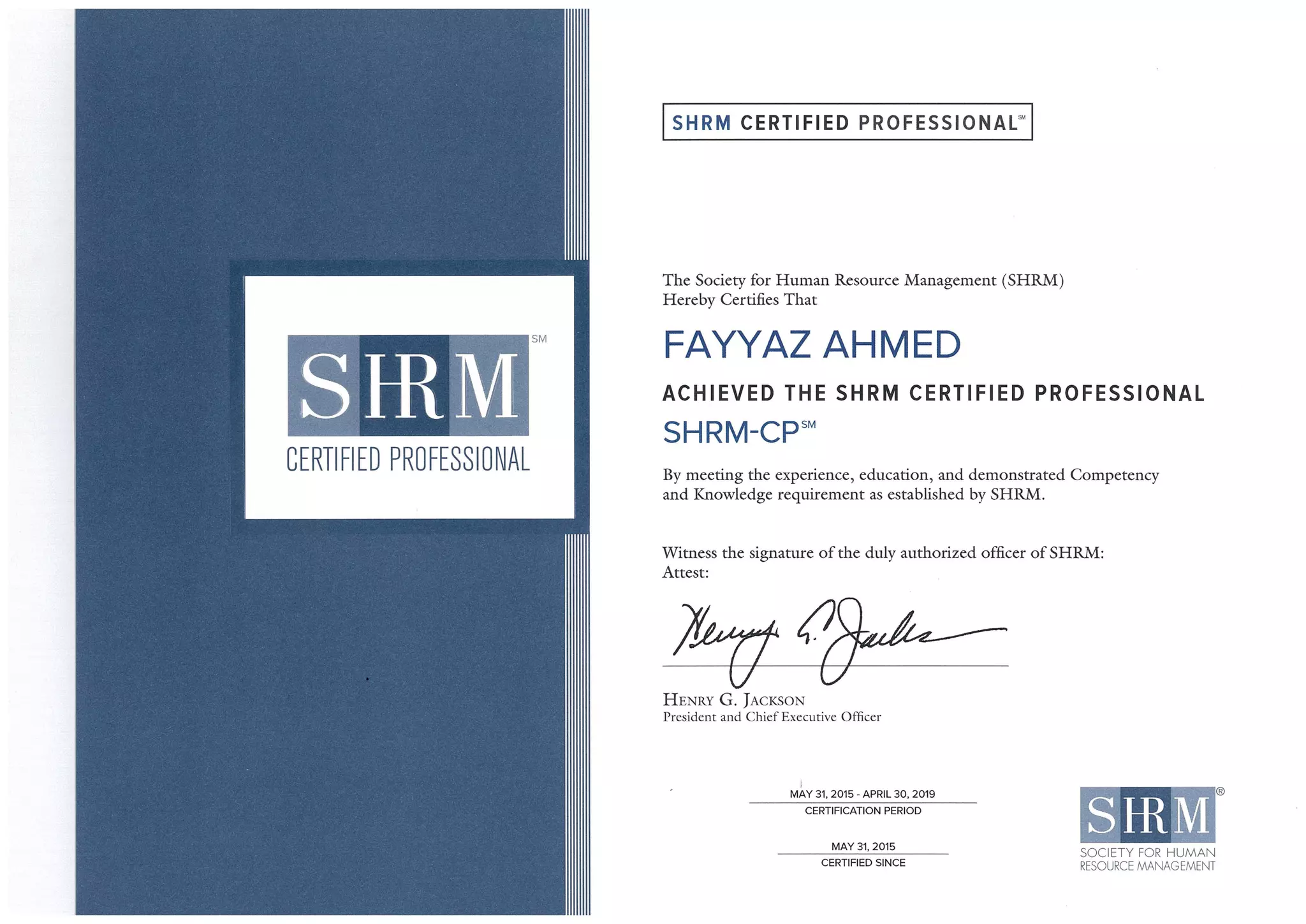 SHRM CP Certificate | PDF