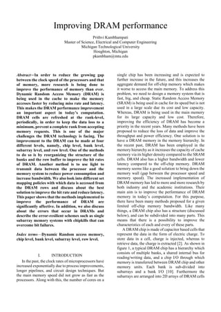 Improving DRAM performance | PDF