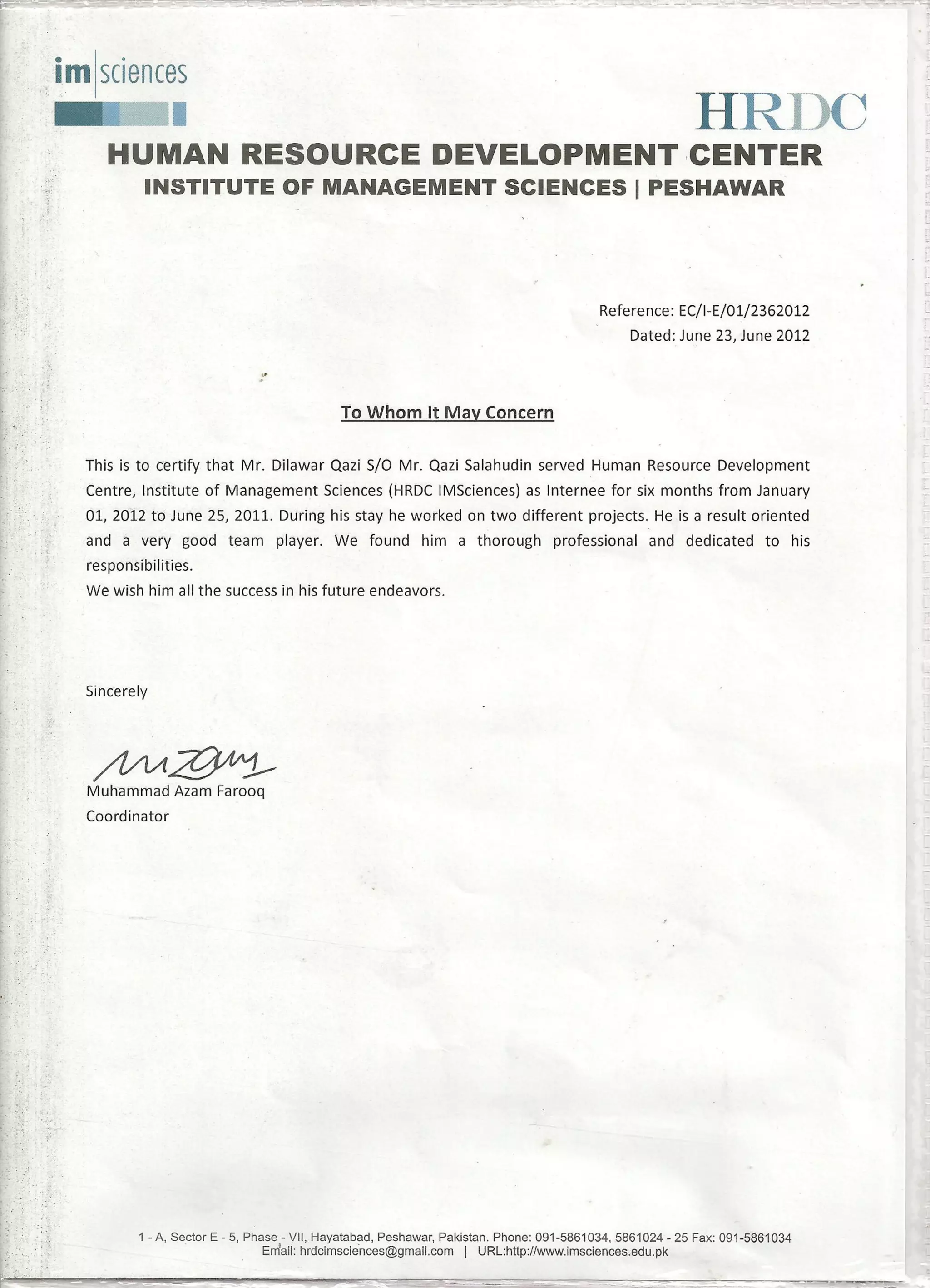 HRDC Certificate | PDF