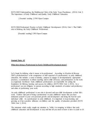 Reflective Journal Entries | PDF