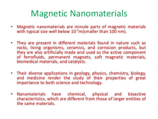 Biomedical Application of Magnetic Nanomaterials