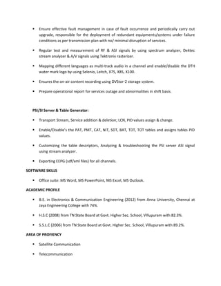 Headend Engineer - DVB - 3 years exp PP (1) | DOC