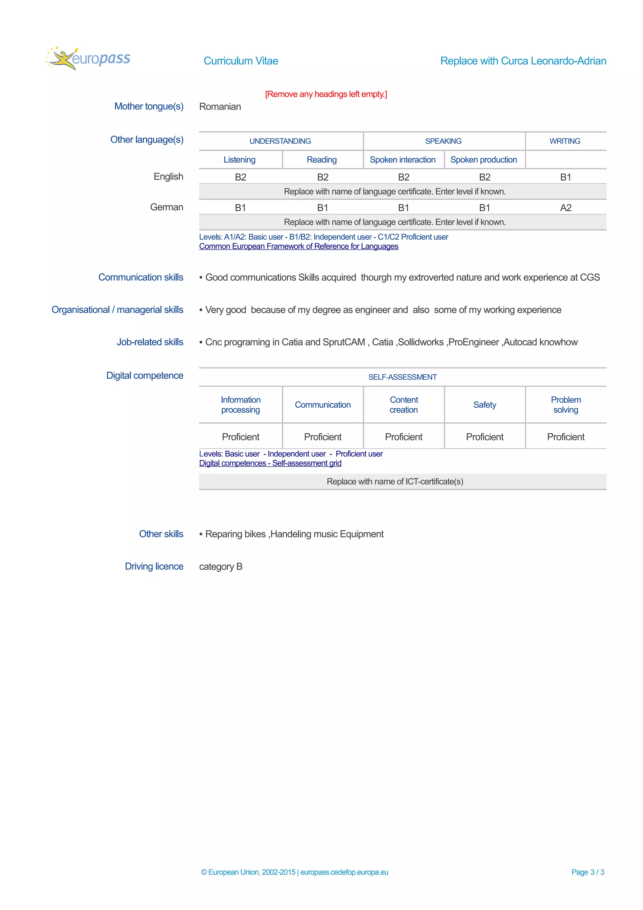 CV Curca Leonrdo Engleza | DOC