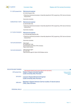 CV Curca Leonrdo Engleza | DOC