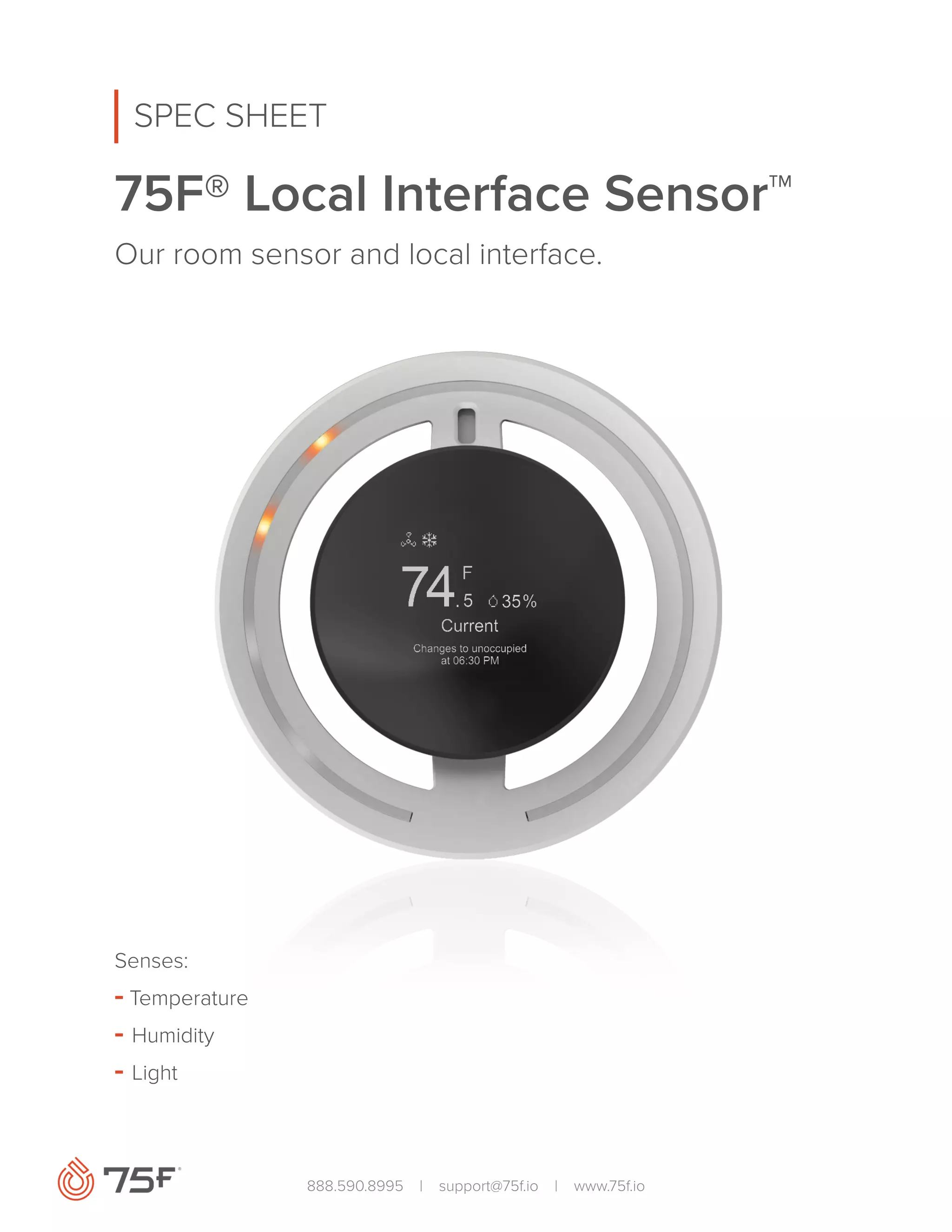 75F Local Interface Sensors | Room Sensors and Local Interface Data ...