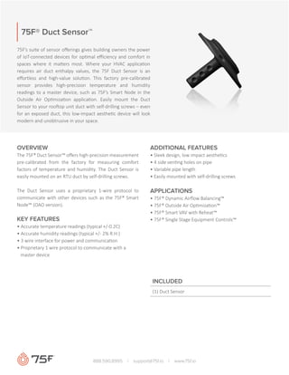 75F Local Interface Sensors | Room Sensors and Local Interface Data ...
