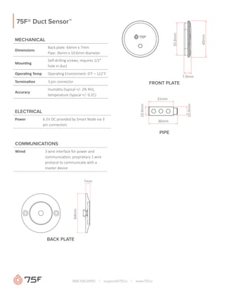 75F Local Interface Sensors | Room Sensors and Local Interface Data ...