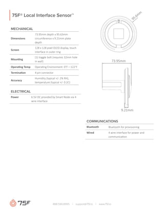 75F Local Interface Sensors | Room Sensors and Local Interface Data ...