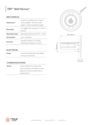75F Local Interface Sensors | Room Sensors and Local Interface Data ...