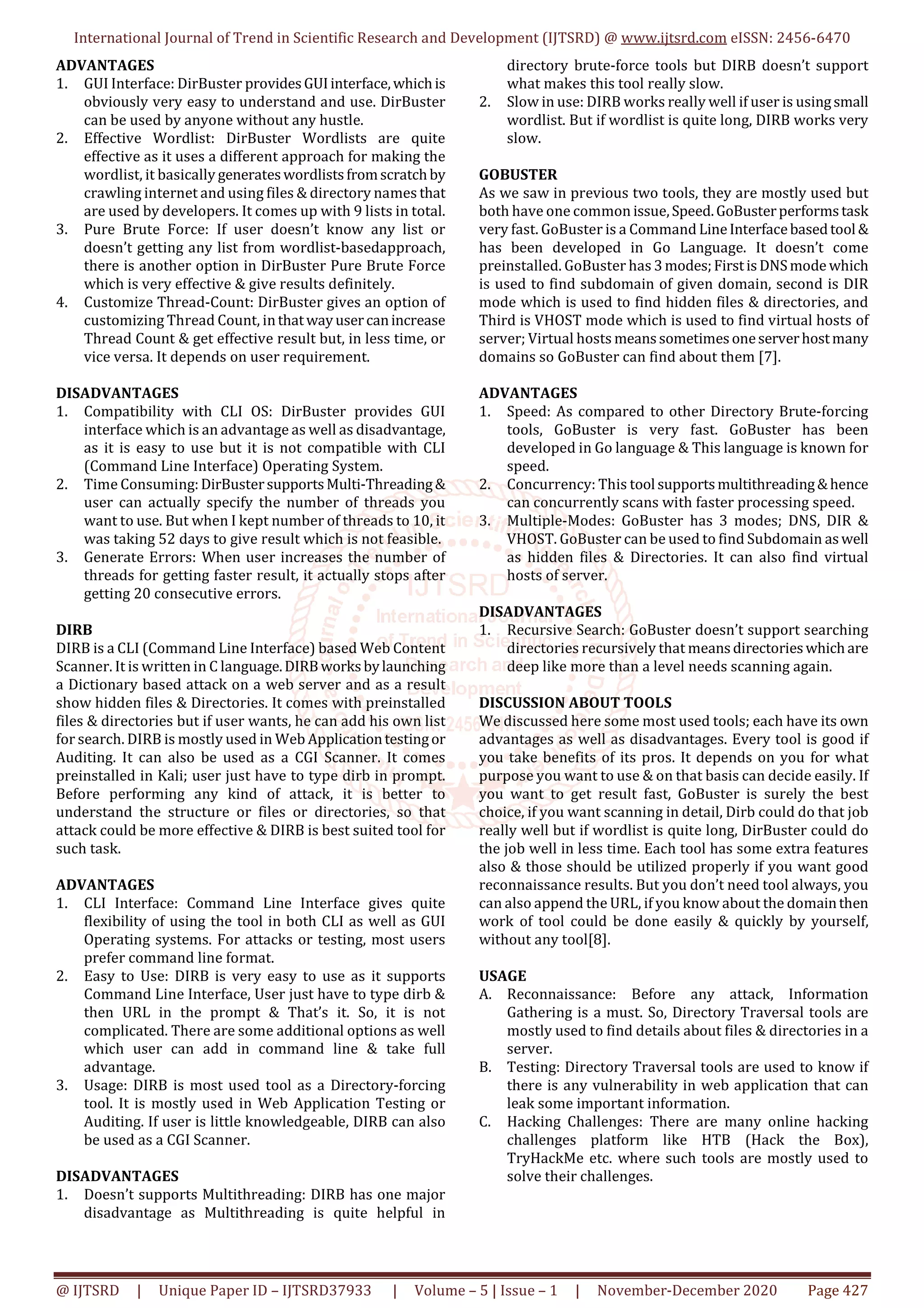 Study of Directory Traversal Attack and Tools Used for Attack | PDF
