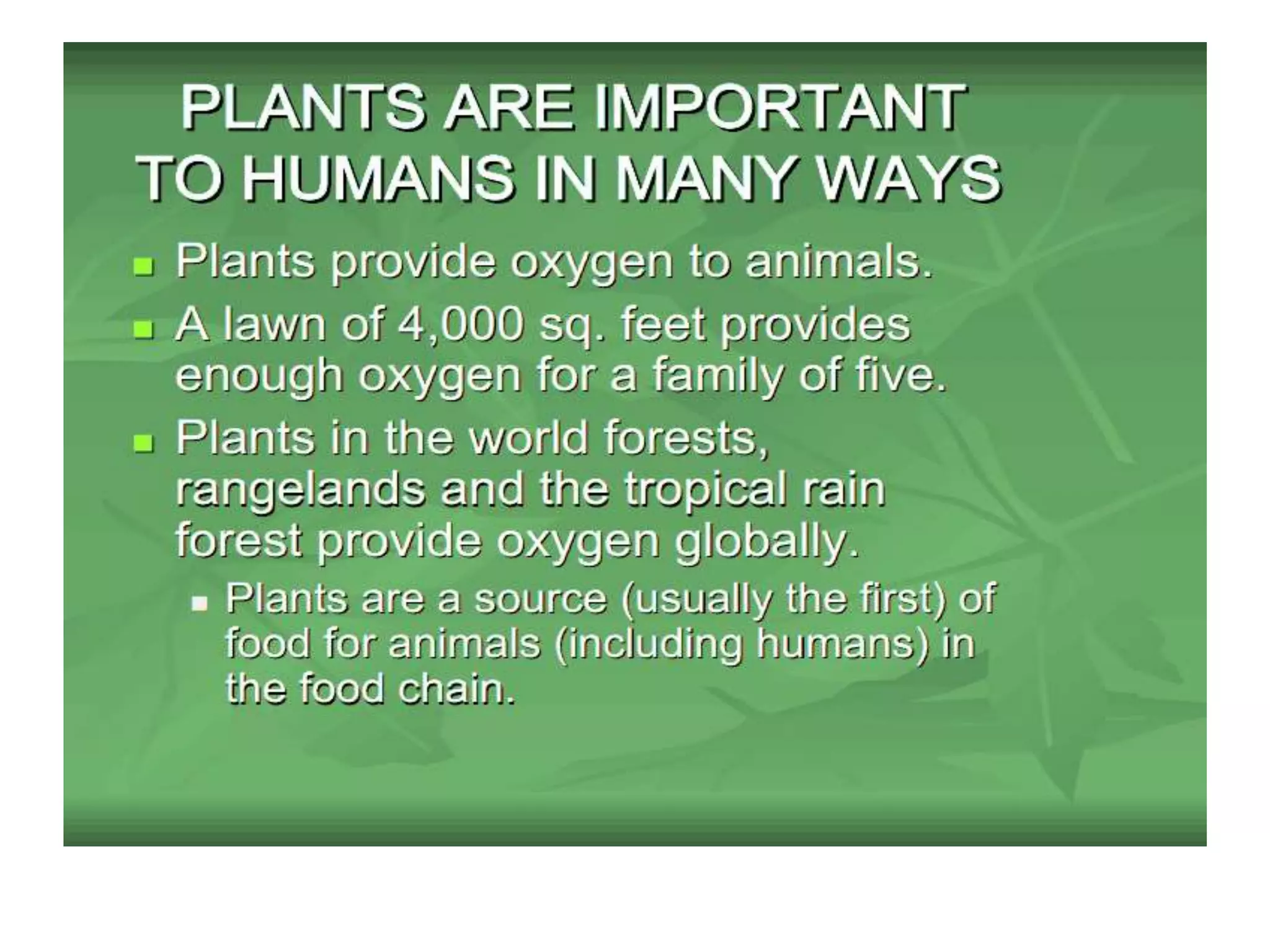 76. biodiversity and importance of plants to humans , A Presentation By ...