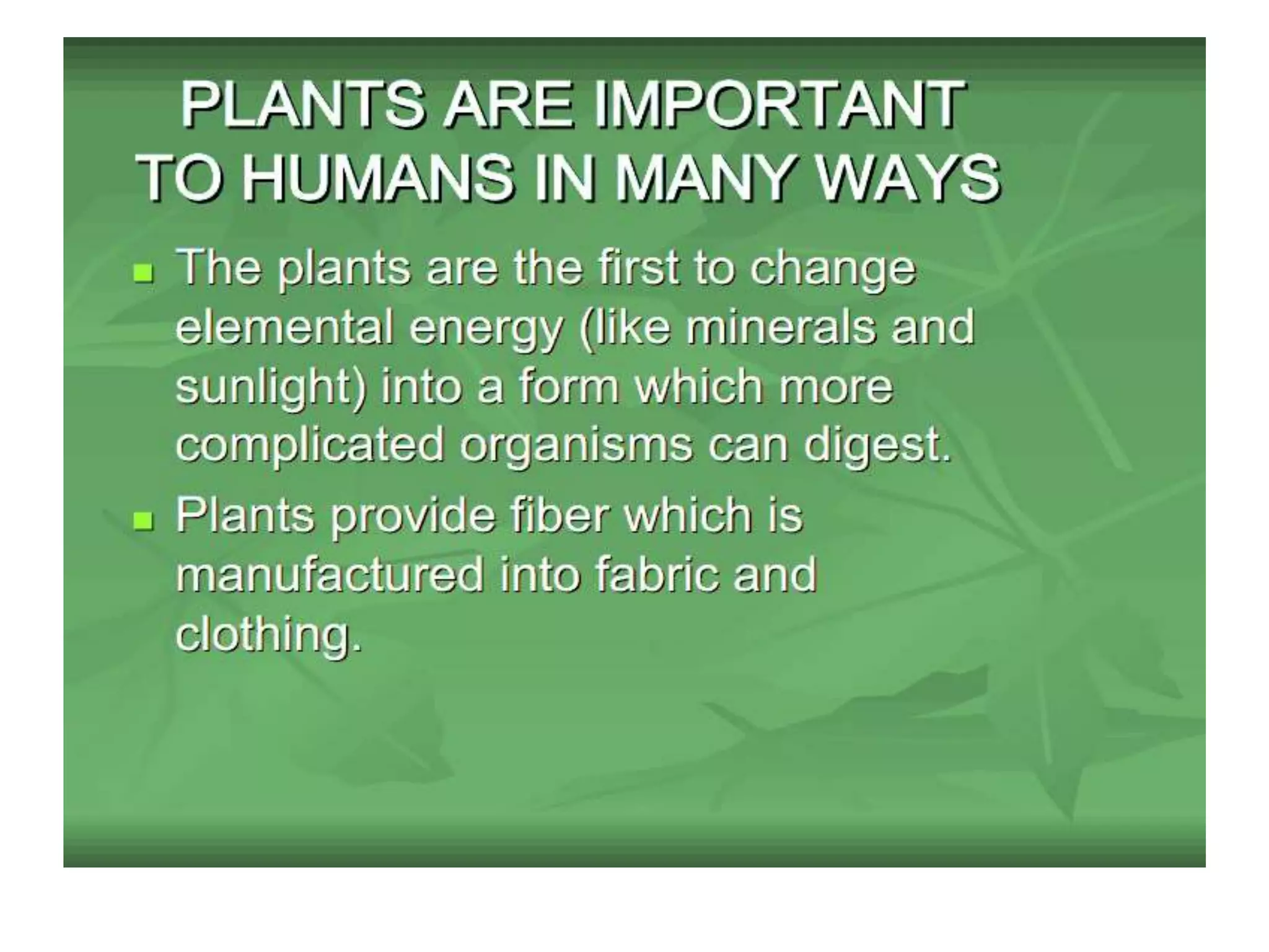 76. biodiversity and importance of plants to humans , A Presentation By ...