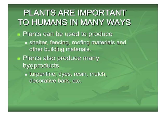 76. biodiversity and importance of plants to humans , A Presentation By ...