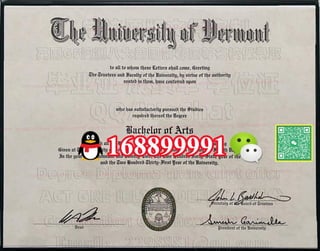 University of Vermont degree offer diploma Transcript | PDF